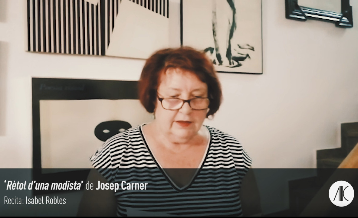 Any Carner: Isabel Robles recita ‘Rètol d’una modista’ – Acció Cultural ...